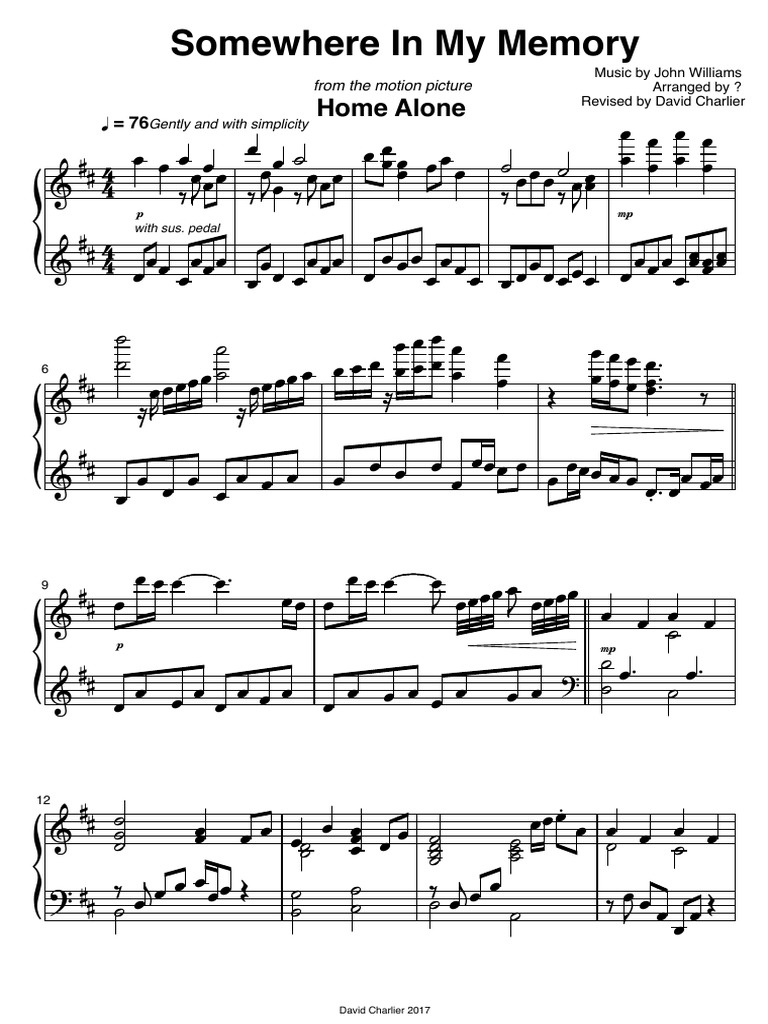 Home Alone Version Piano | PDF | Musical Compositions | Musical Forms
