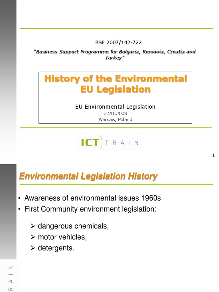 History of The Environmental Legislation | PDF | Environmental Law ...