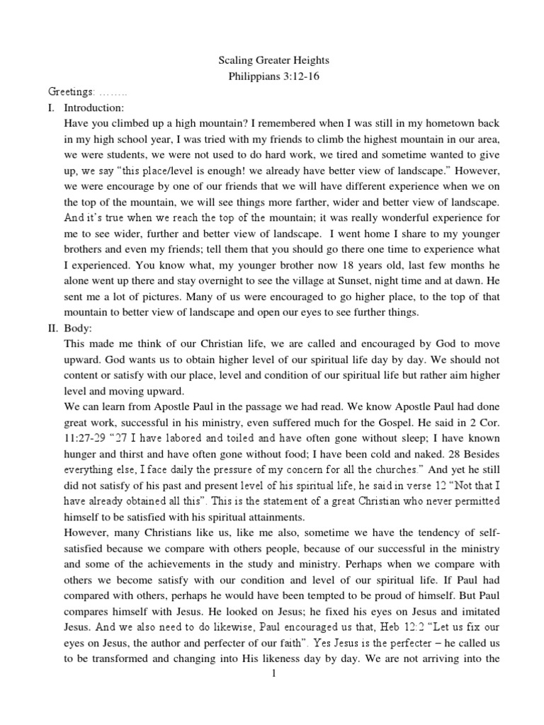 Scaling Greater Heights | Download Free PDF | Paul The Apostle | Jesus