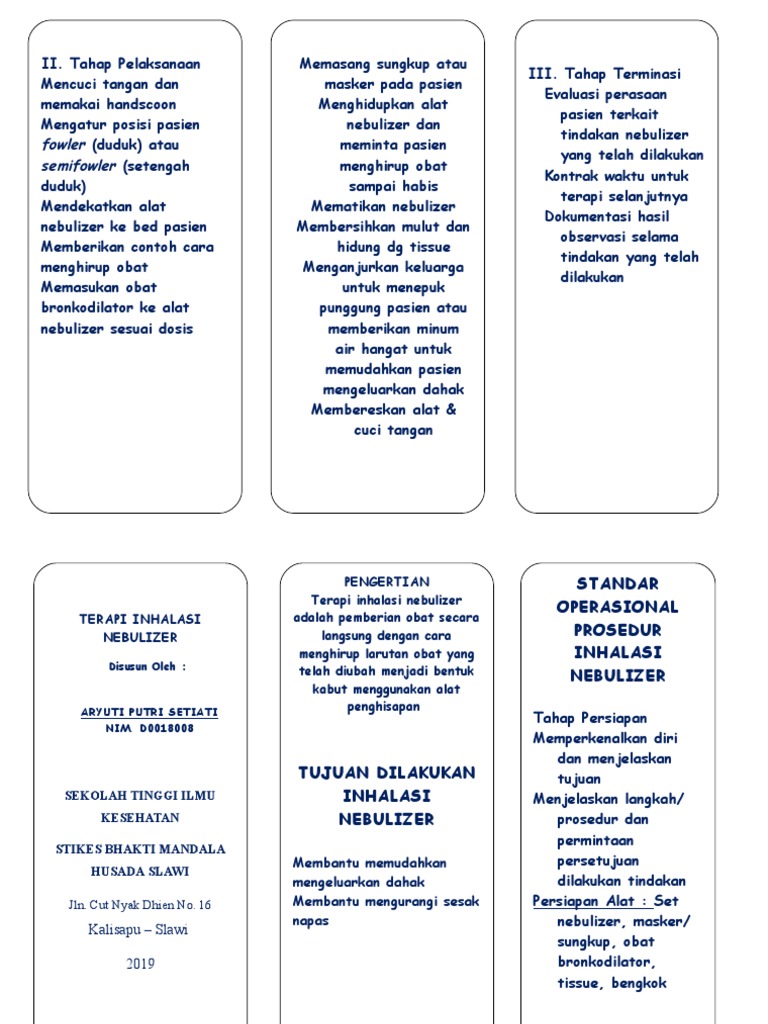 Leaflet Sop Nebulizer | PDF