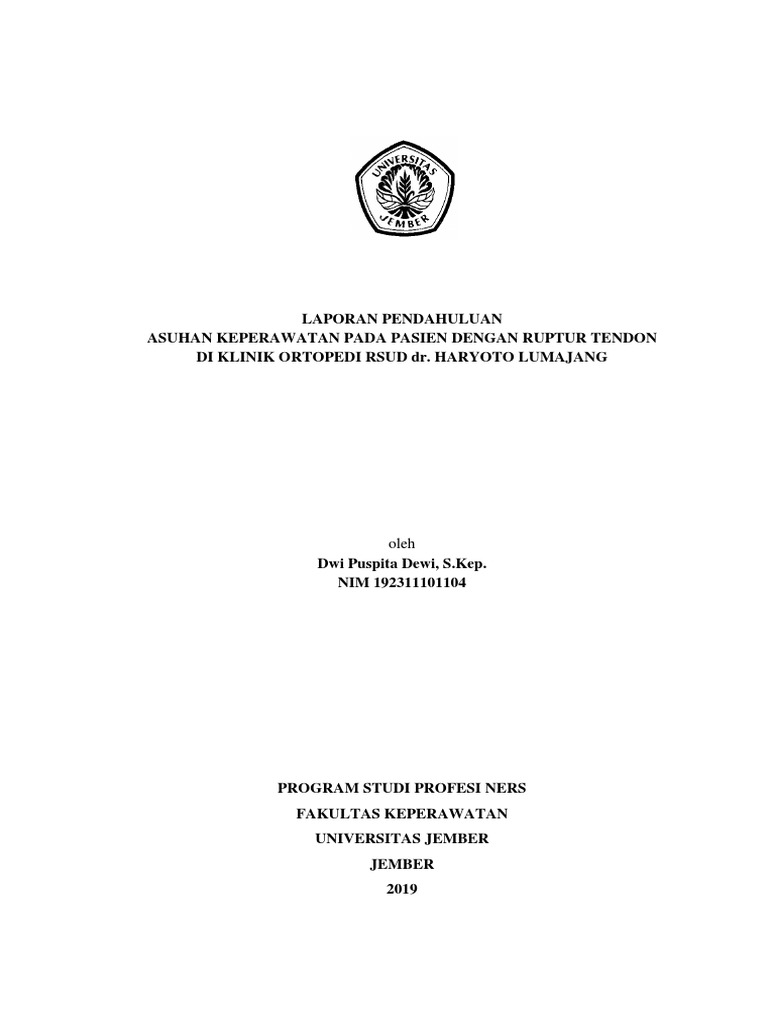 LP Ruptur Tendon Dwipus | PDF