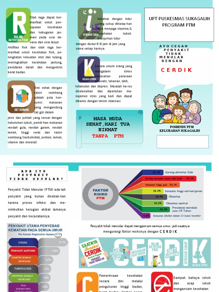 Leaflet-PTM-CERDIK | PDF | Kesehatan Holistik
