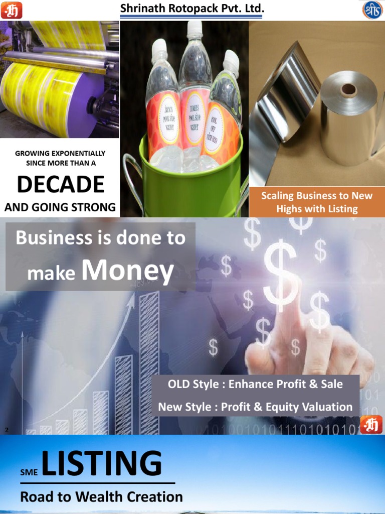 Shrinath Rotopack Pvt. Ltd. - SME IPO Presentation | PDF | Stocks ...