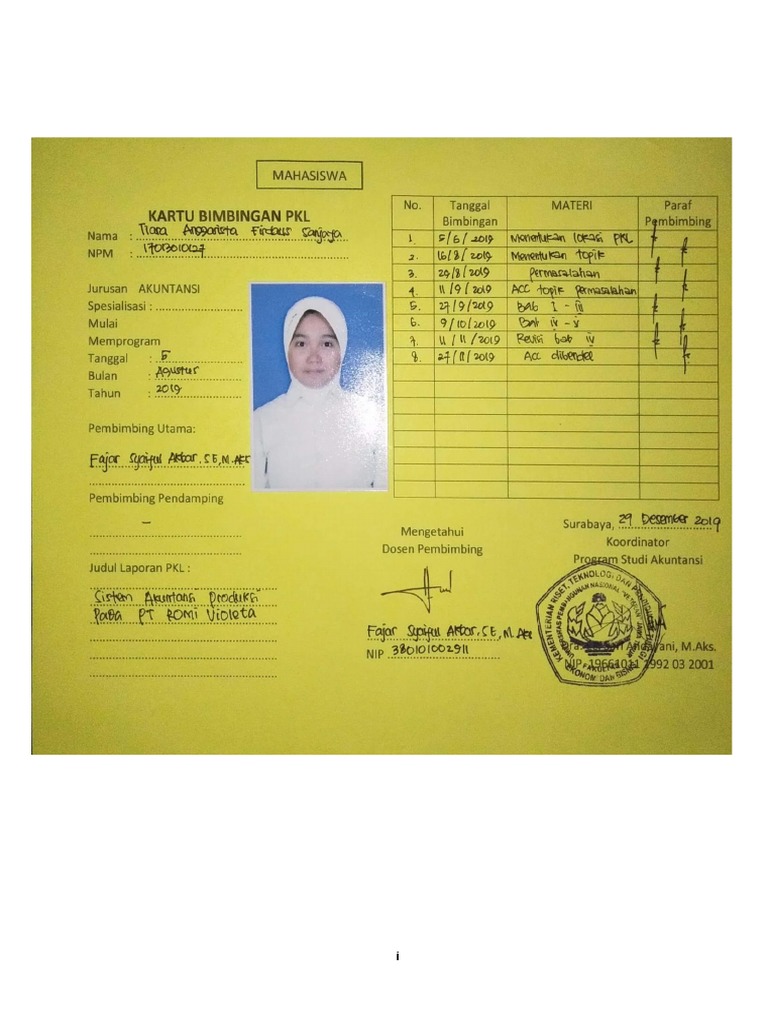 Laporan PKL Tiara | PDF