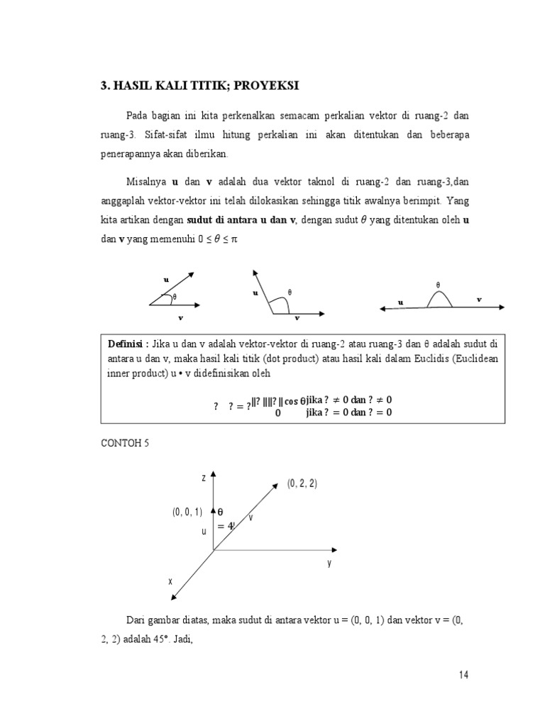 Konsep Hasil Kali Titik dan Proyeksi | PDF