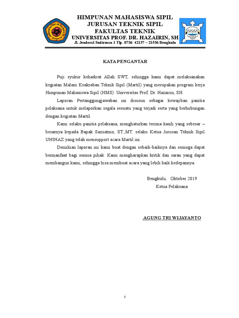 Contoh Laporan Pertanggung Jawaban | PDF