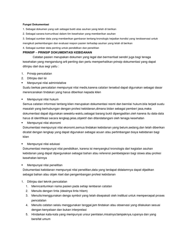 Fungsi Dokumentasi | PDF