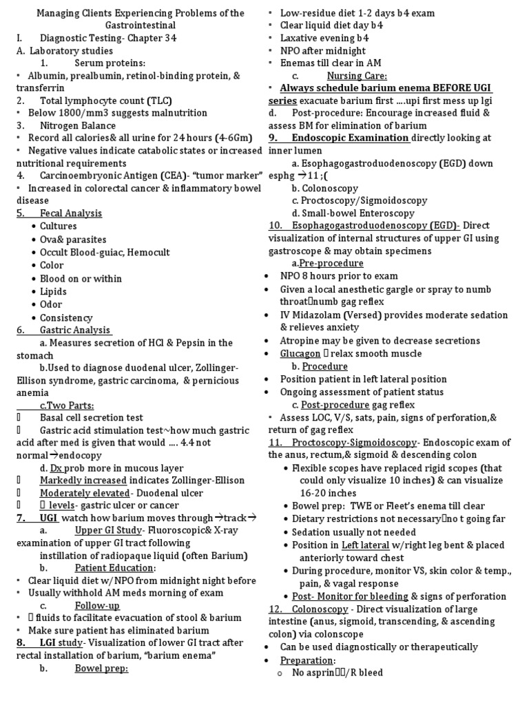 GI Outline | PDF | Stomach | Crohn's Disease