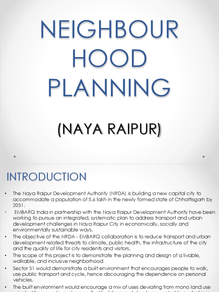 Naya Raipur Master Plan 2031 Overview | PDF | Built Environment | Urban ...