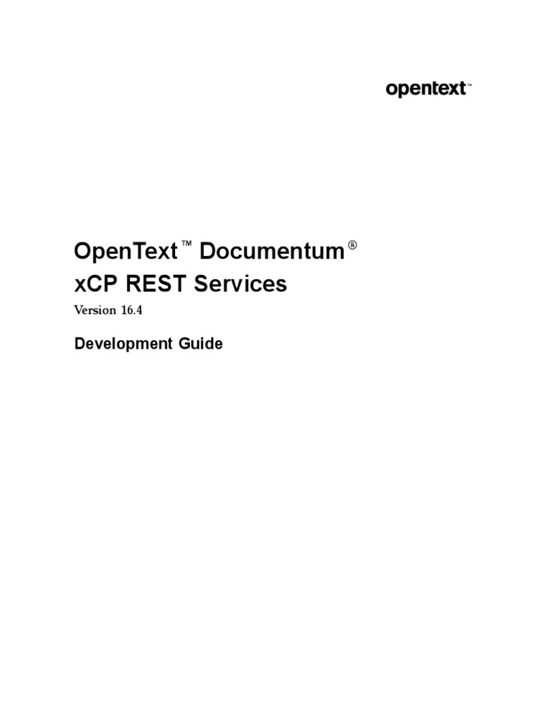 Documentum XCP REST Services 16.4 Development Guide | PDF | Hypertext ...