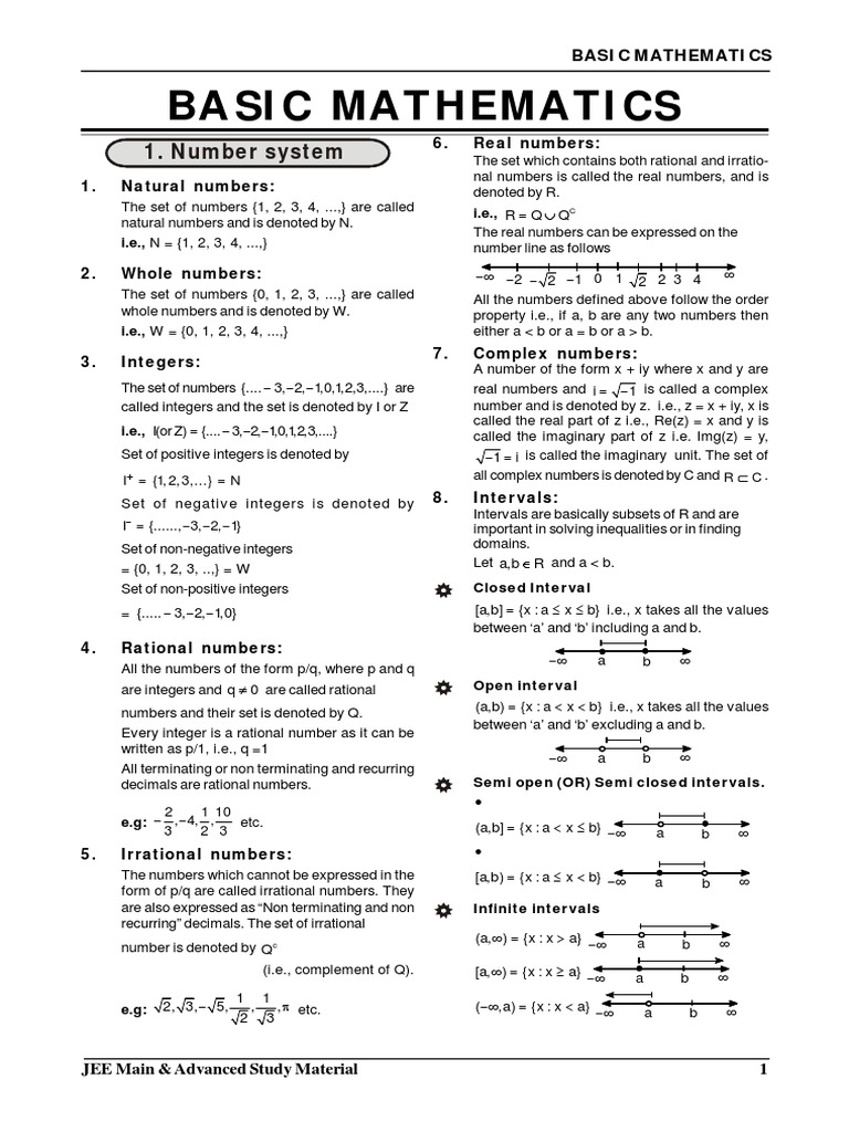 BASIC MATHEMATICS | PDF | Integer | Rational Number