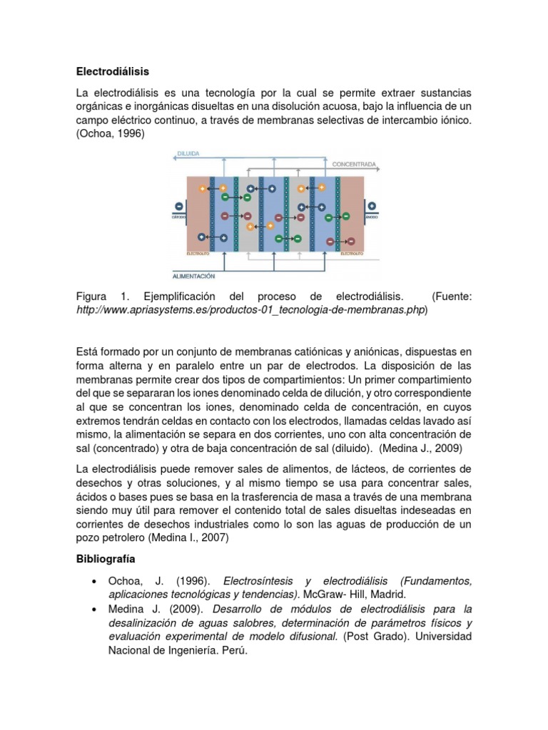 Electrodiálisis | PDF | Ciencia y matemáticas