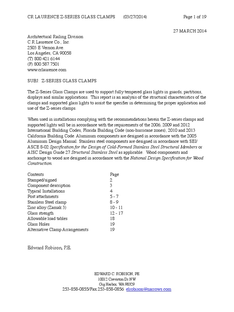 CRL Z Clamp Report PDF | PDF | Strength Of Materials | Bending