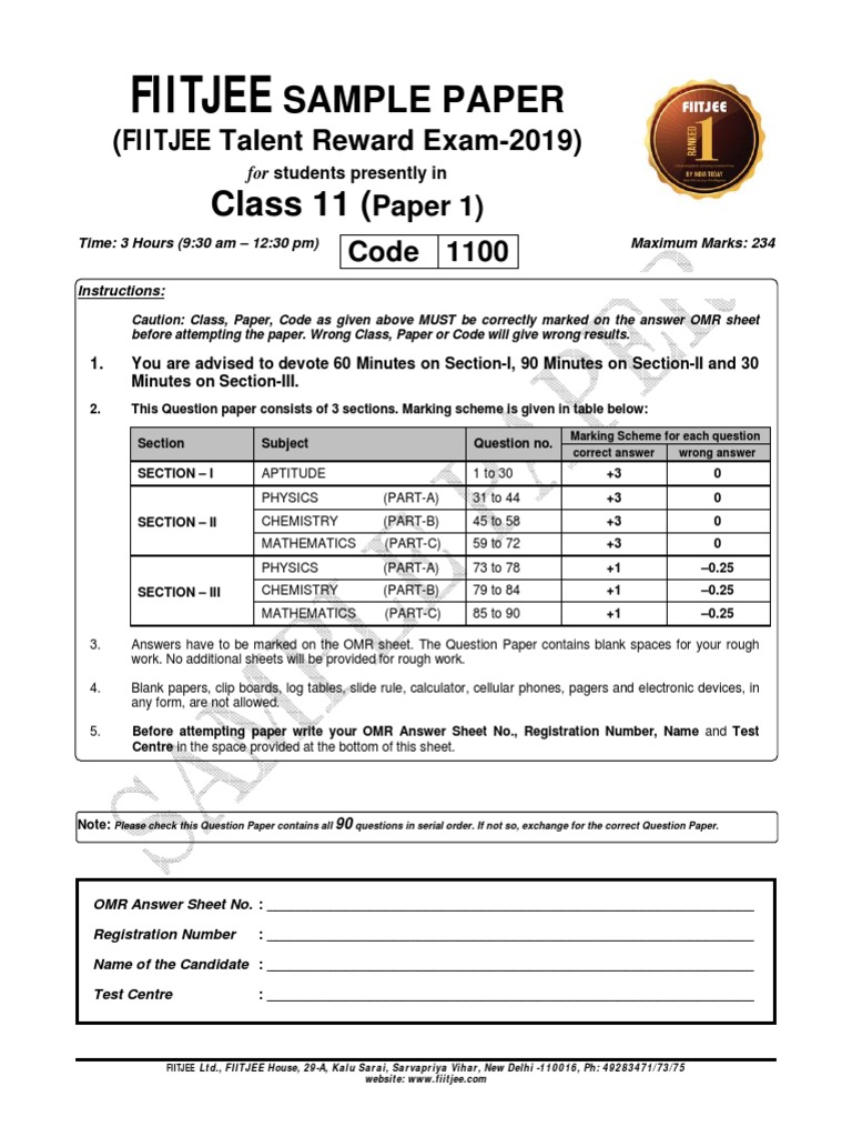 Ftre-2019-C-Xi (Paper-1) - At+pcm | PDF | Gases | Hydrogen