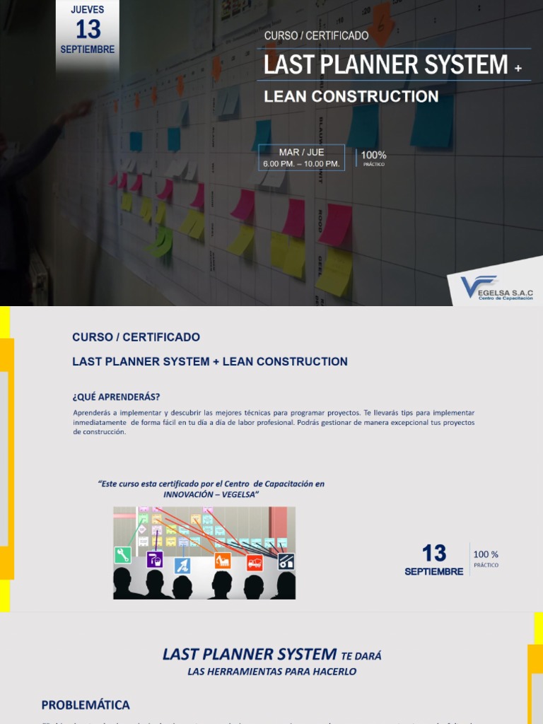 Temario - Last Planner System | PDF