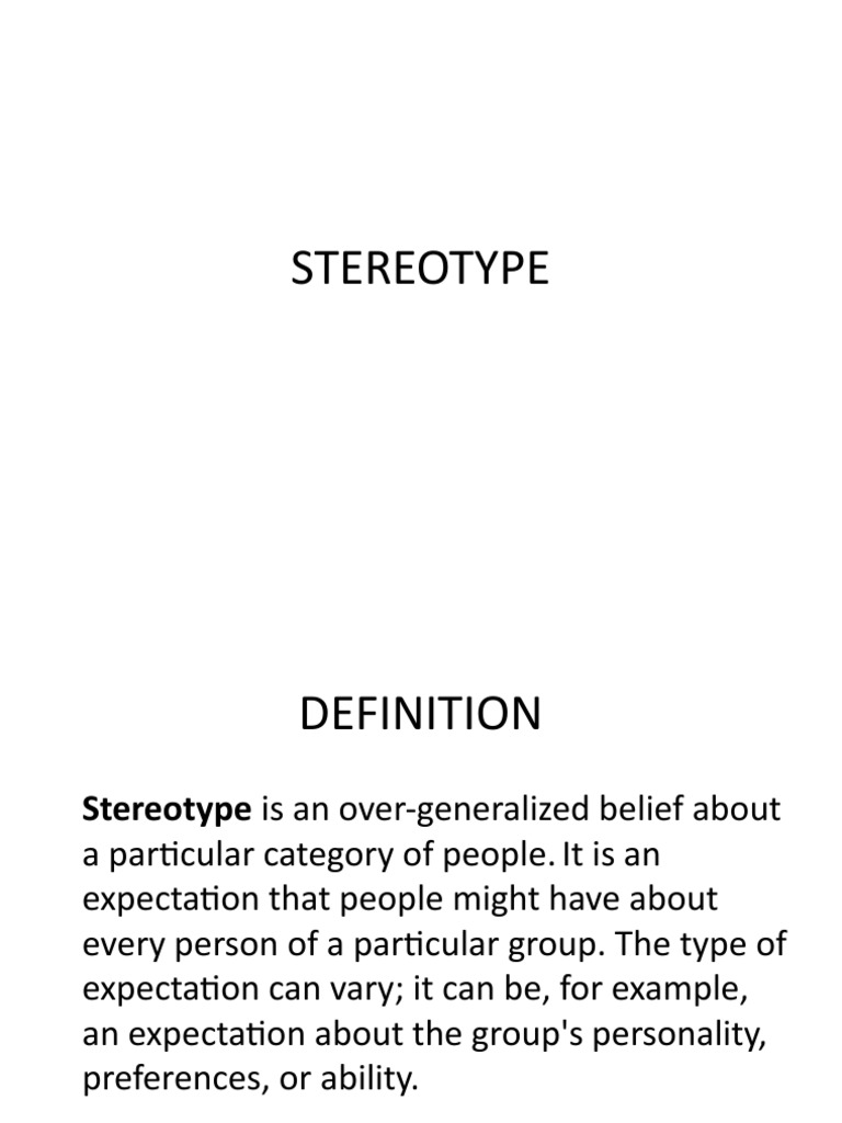 STEREOTYPE | PDF