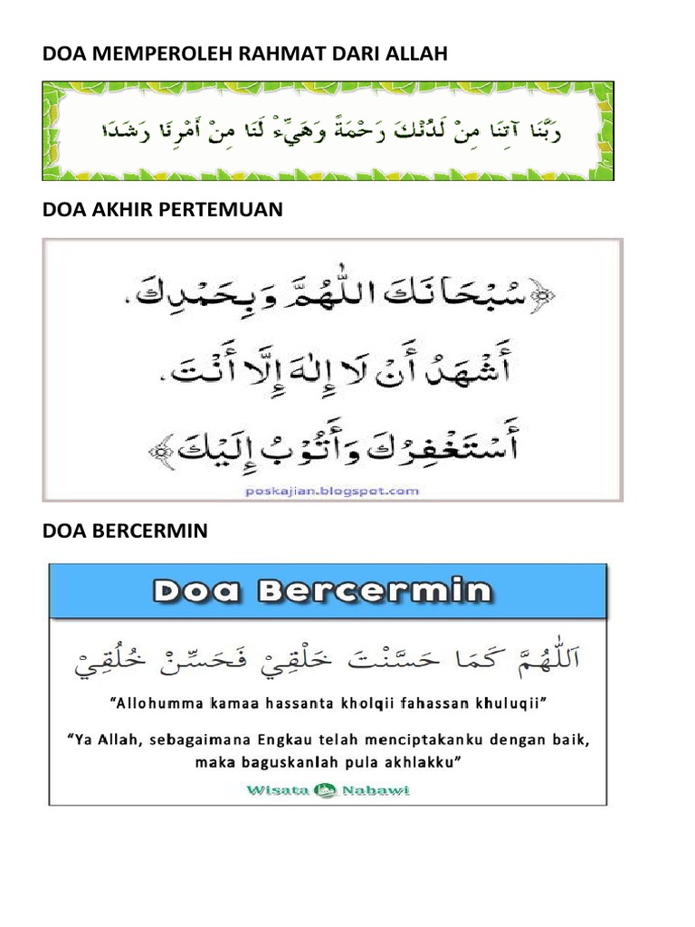 Doa Memperoleh Rahmat Dari Allah | PDF