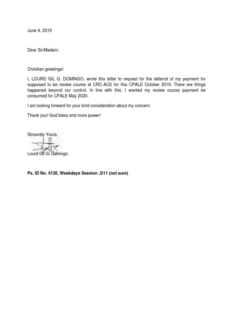 Deferral Letter-LOURD GIL | PDF