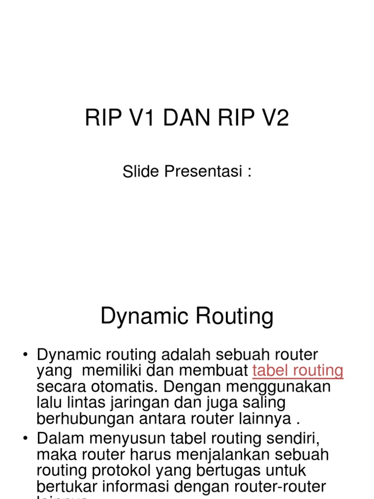 RIPv1 Dan Ripv2 | PDF
