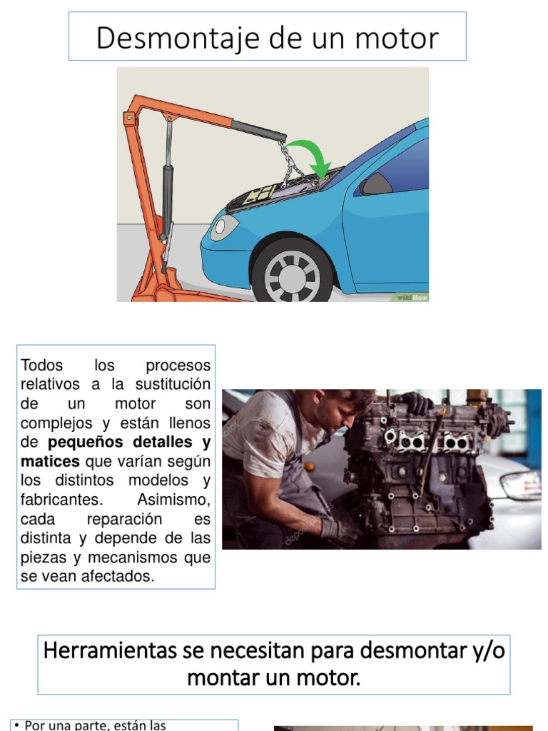 04 Desmontaje de Un Motor | PDF | Herramientas | Carburador