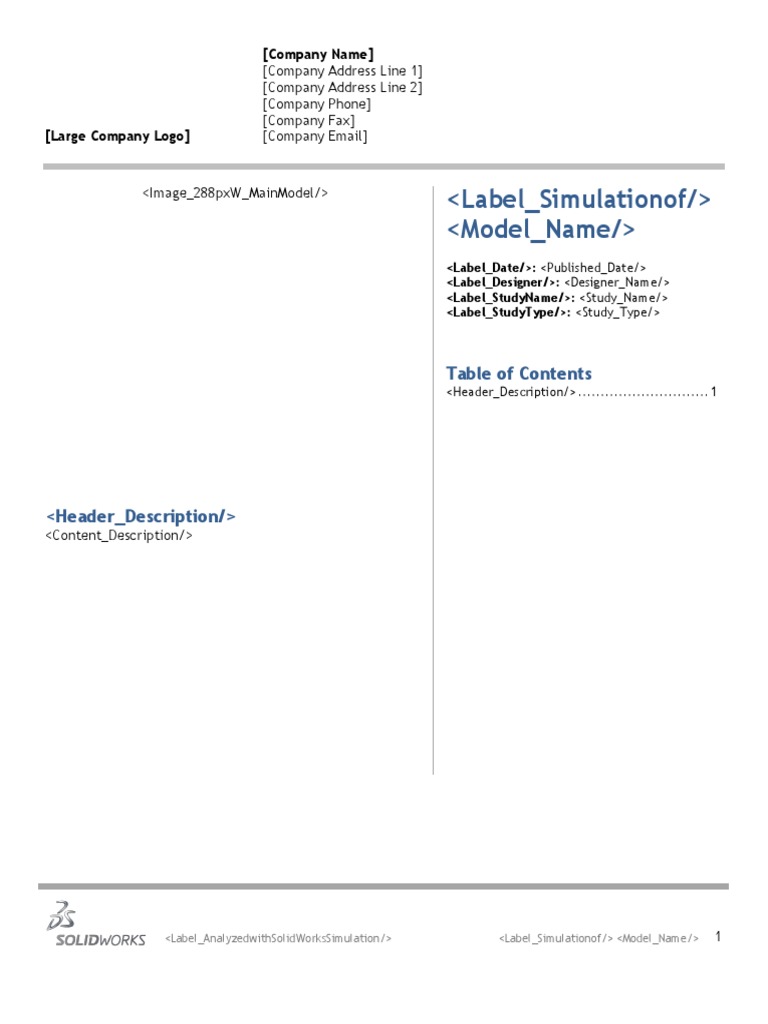Simulationreporttemplate 2007 | PDF