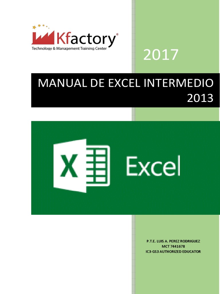 Manual Excel Intermedio | PDF | Hoja de cálculo | Microsoft Excel