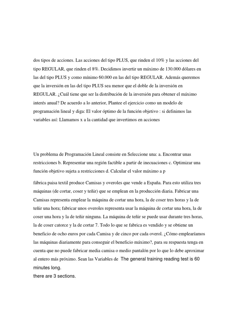 Writting | PDF | Programación lineal | Inventario