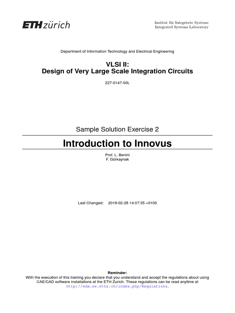 An Introduction to the Back-End Design Flow Using Innovus: Exploring a ...