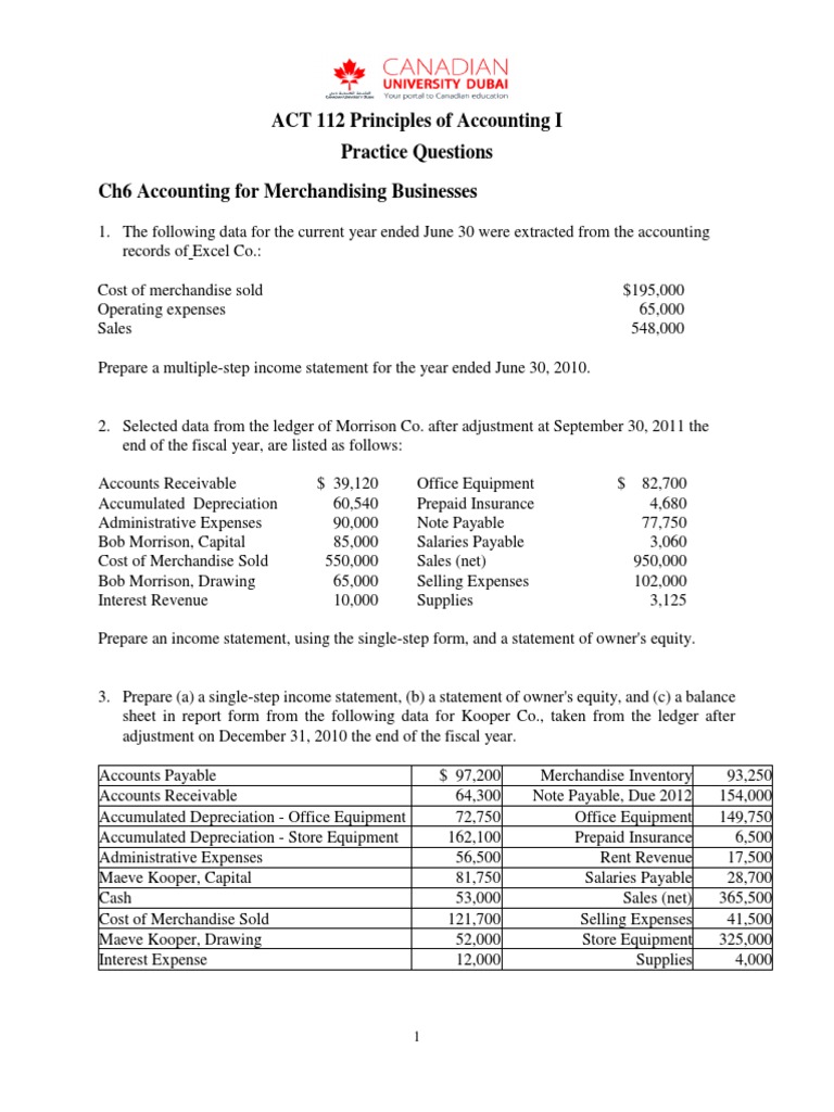 Accounting for Merchandising Businesses | PDF | Expense | Income Statement