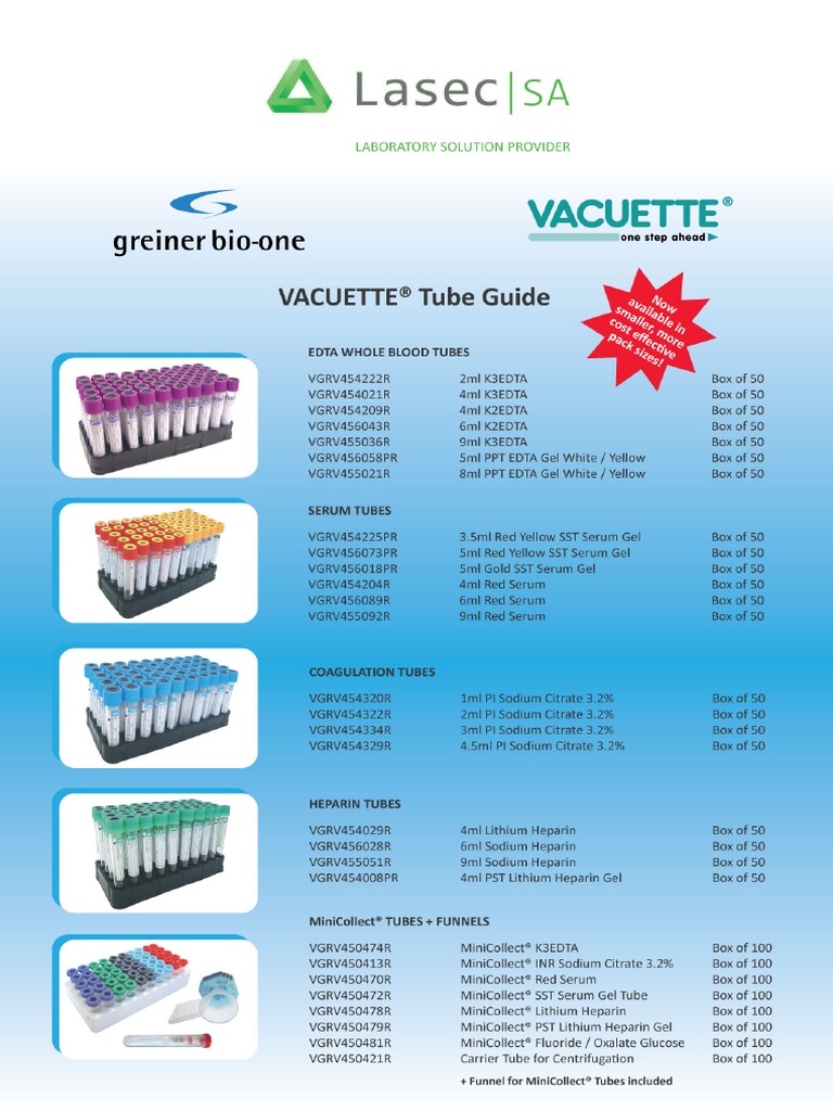 Vacuette Tube Guide | PDF