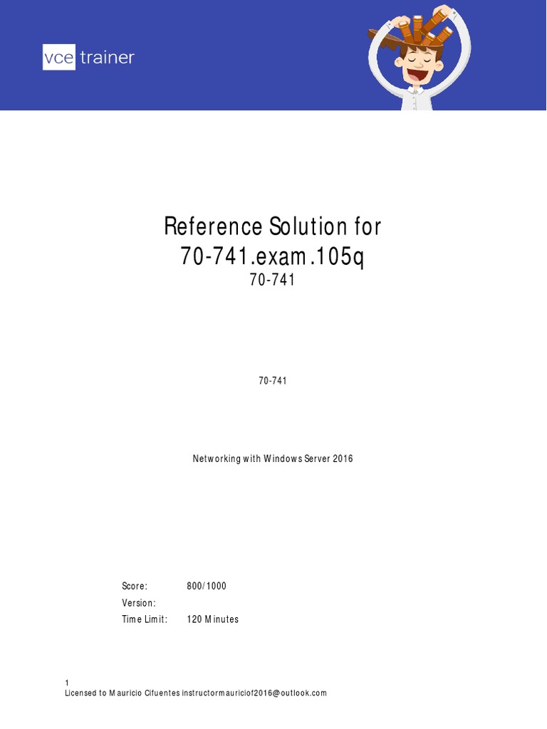 70-741 Reference Solution for 70-741.exam.105q | PDF | Domain Name ...