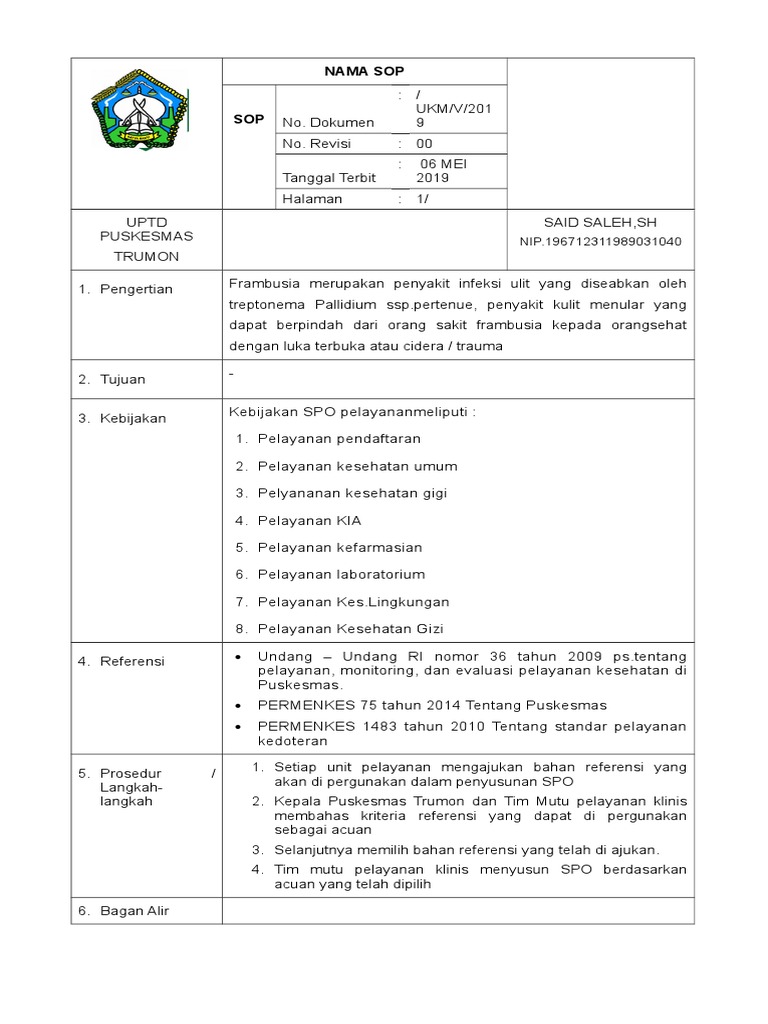 Sop Frambusia | PDF | Pengembangan Diri | Kesehatan Holistik