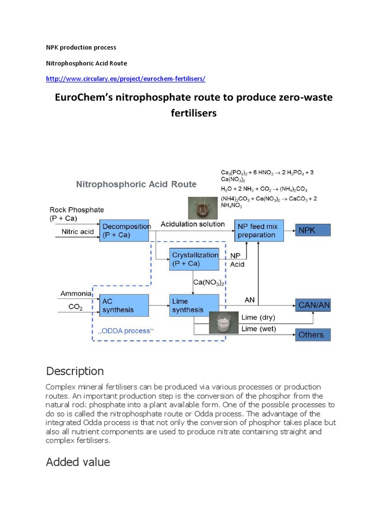 Zero-waste NPK fertiliser production via nitrophosphate route | PDF