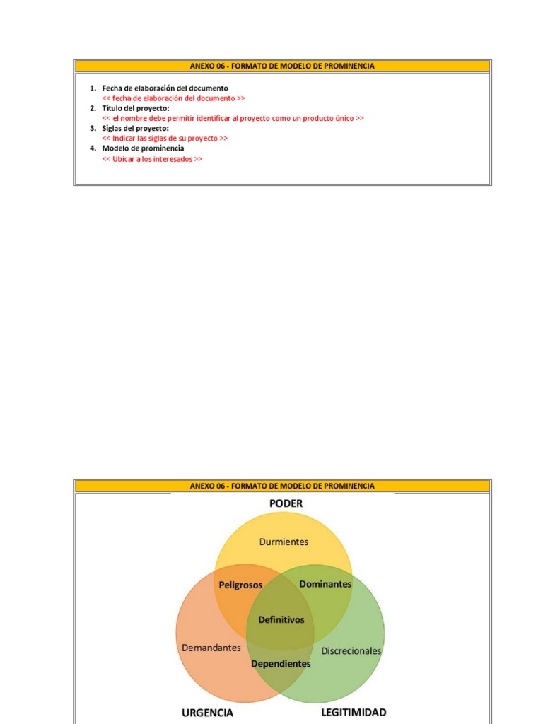 Anexo 06 - Formato de Modelo de Prominencia | PDF