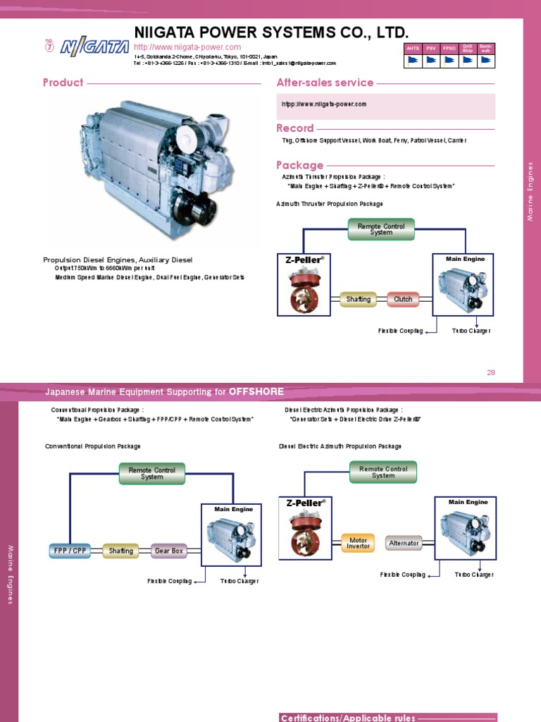 007 Niigata Power System | PDF | Marine Propulsion | Diesel Engine