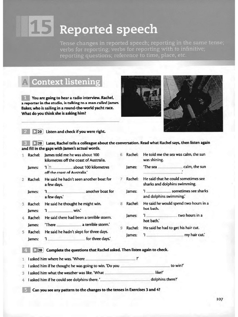 Reported Speech and Verb Patterns | PDF
