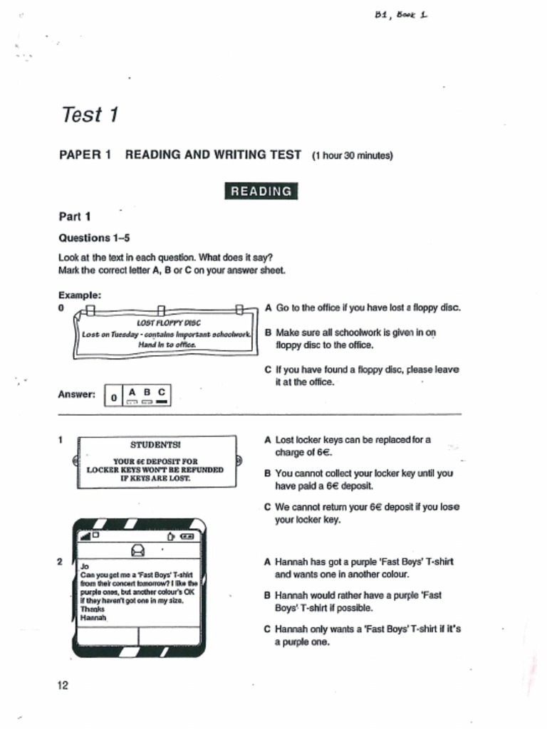 B1 - Book - 1 - Reading - and - Writing - 1 CLOSE UP | PDF