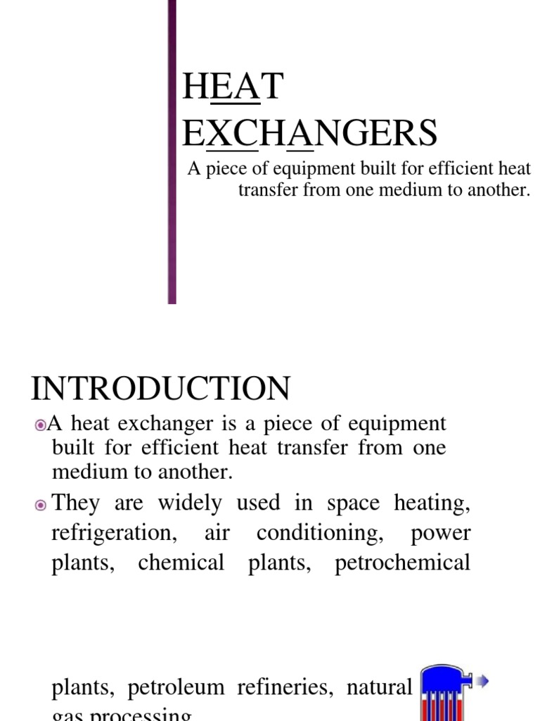 Heat Exchangers and Types | PDF | Heat Exchanger | Atmospheric ...