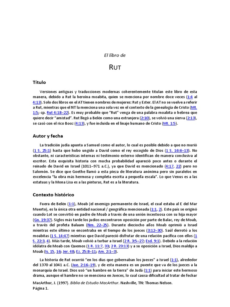 Rut | PDF | Libro de rut | Noemí (figura bíblica)