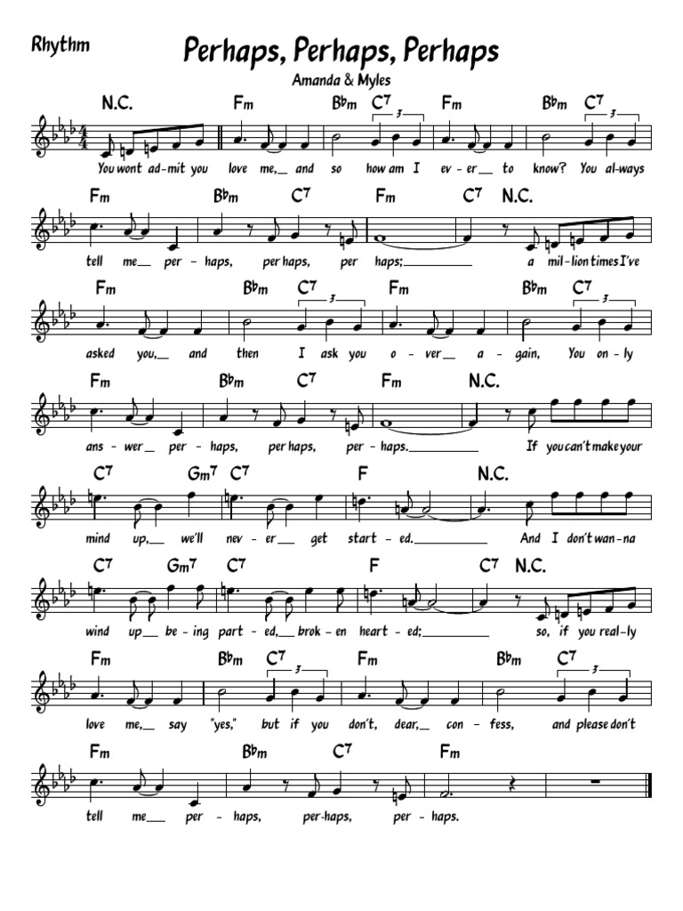 Perhaps Perhaps Perhaps | PDF