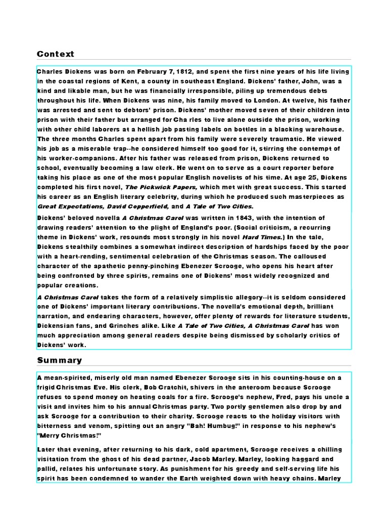 A Christmas Carol | PDF | Ebenezer Scrooge | A Christmas Carol
