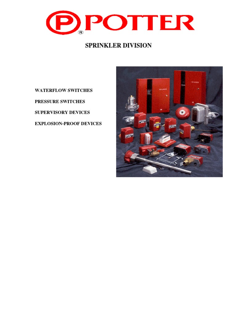 Presostato Potter | PDF | Fire Sprinkler System | Pipe (Fluid Conveyance)