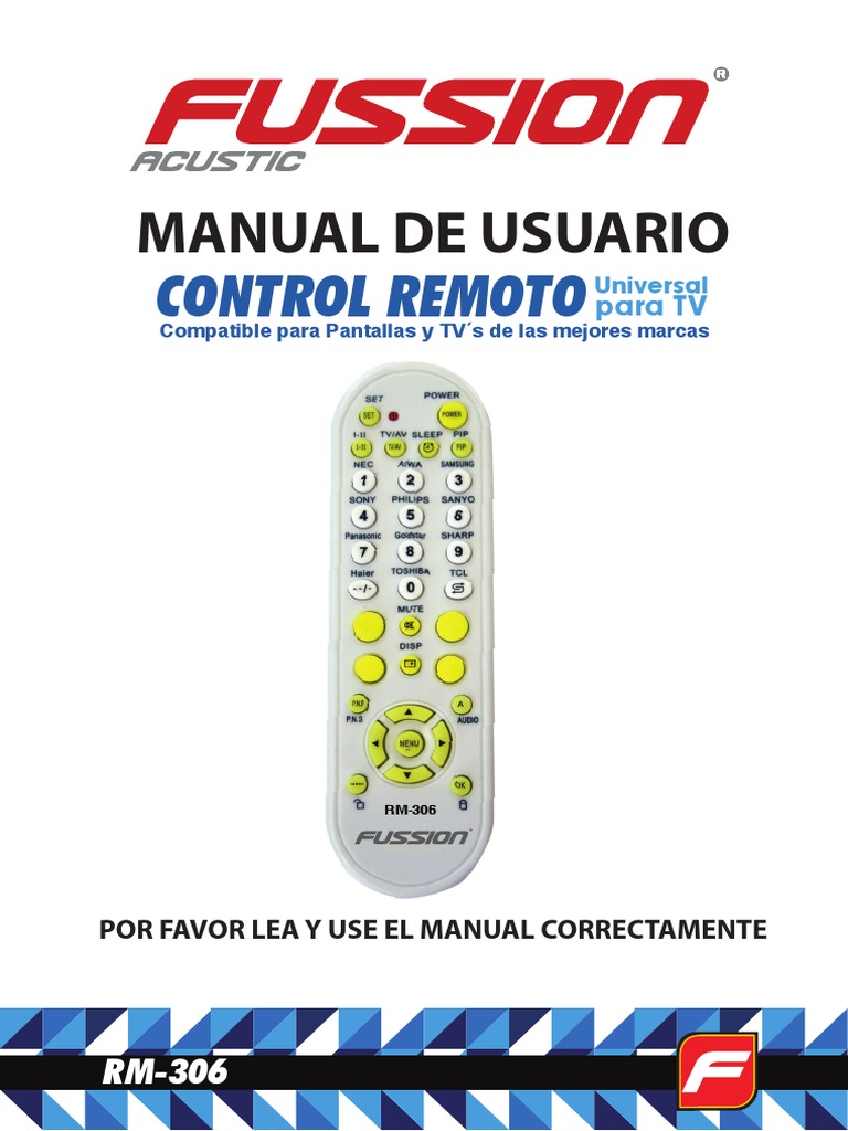 RM 306 | PDF | Control remoto | Equipo