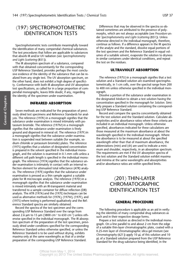 201 Thin-Layer Chromatographic Identification Test | PDF ...