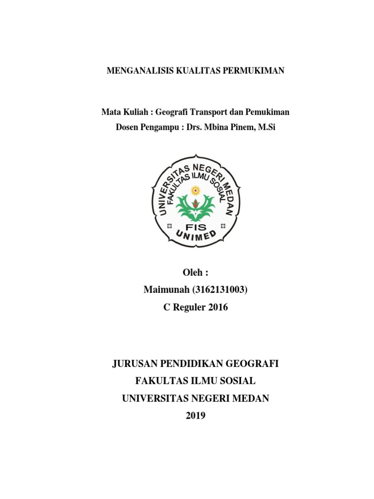 Makalah Kualitas Permukiman | PDF