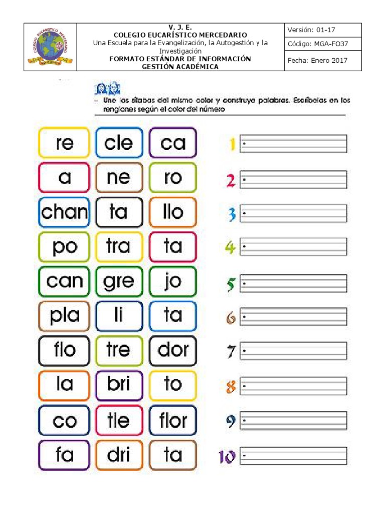 Combinaciones Fonéticas. | PDF | Ciencia y matemáticas
