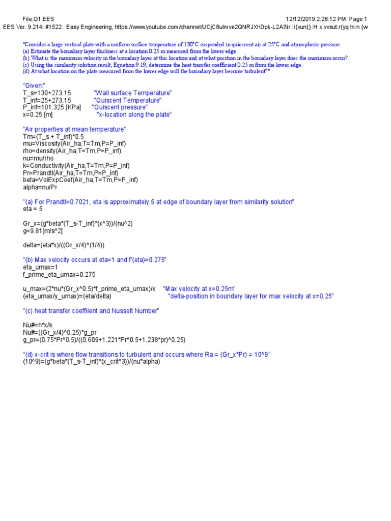 Q1 | PDF | Boundary Layer | Dynamics (Mechanics)