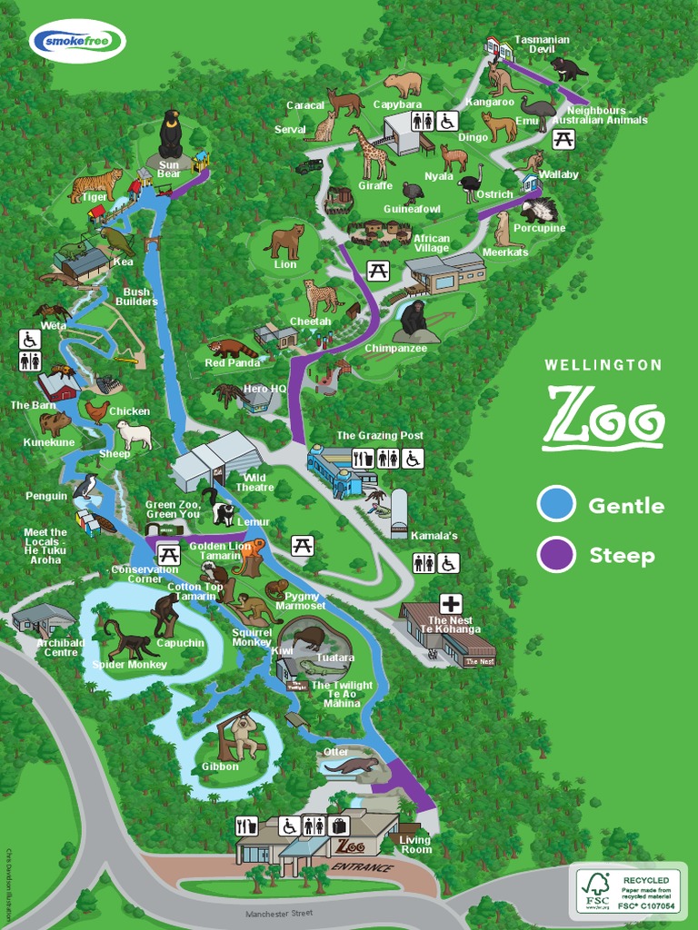 Wellington Zoo Accessibility Map | PDF | Organisms | Nature