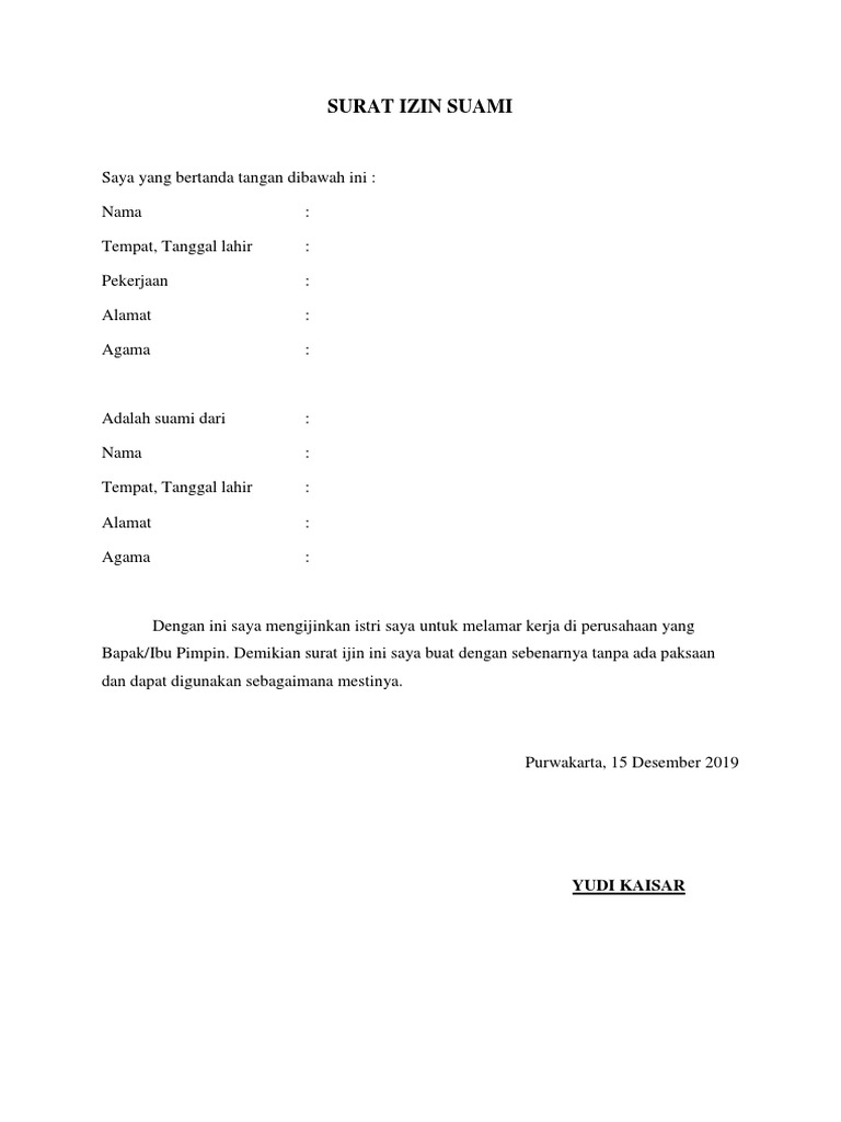 Surat Izin Suami | PDF