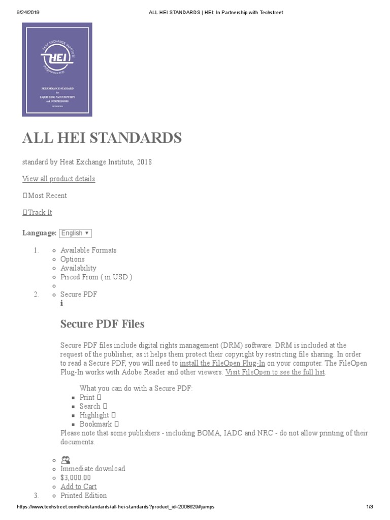 ALL HEI STANDARDS - HEI - in Partnership With Techstreet | Download ...